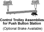 Duct-O-Wire Control Trolley For Push Button, 12G C-Track, FC-TRC22-SS