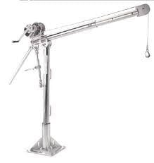 Thern 2000 lb Commander Davit Crane, Hand Winch, 5PT20G-M1