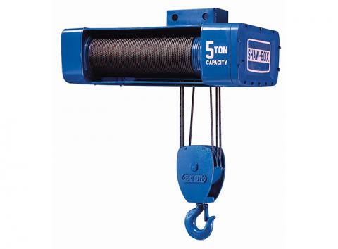 Shaw-Box 1-Ton Wire Rope Hoist, 50' Lift, Y80P01-050S28-1