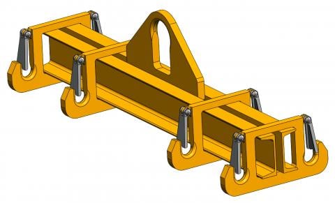 Harrington 10 Ton Basket Sling Lifting Beam, 10' Beam, HBSLB-10-10