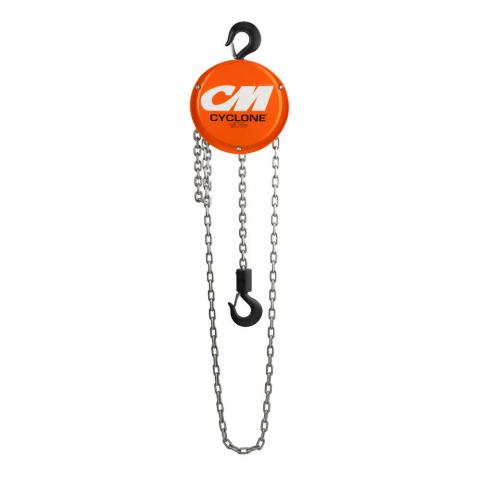 CM Cyclone, 3-Ton Hand Chain Hoist, 10' Lift, Hook