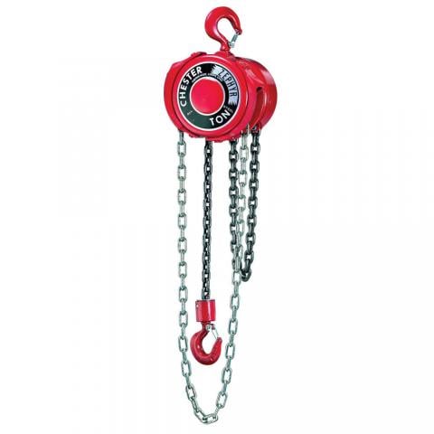 Chester 3 Ton Zephyr Hand Chain Hoist, 8 ft lift, Hook